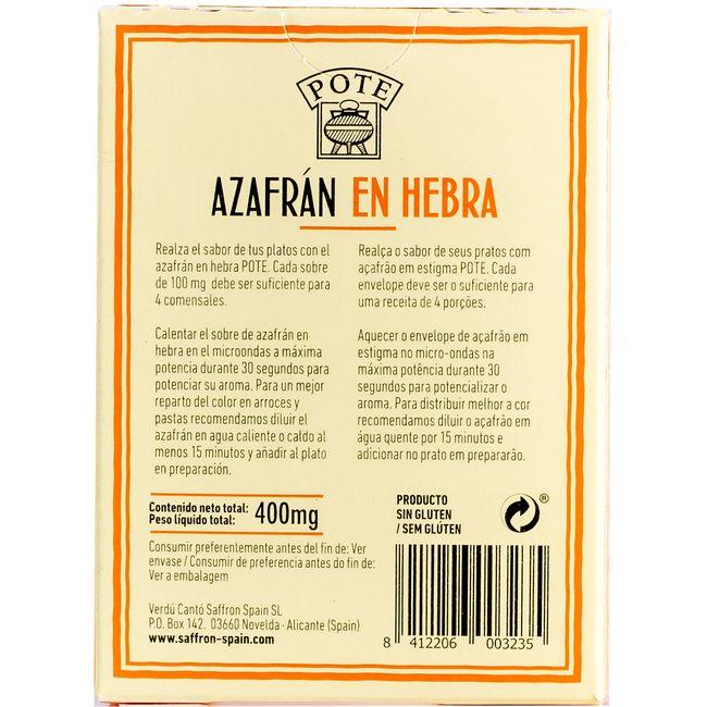 Azafrán y colorante
